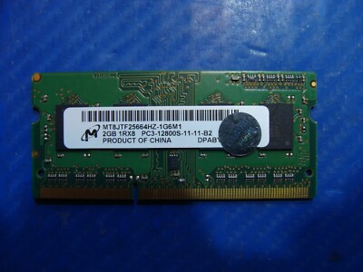 MacBook Pro 13" A1278 2012 MD101LL/A Micron SO-DIMM Memory RAM 2GB pc3 ...