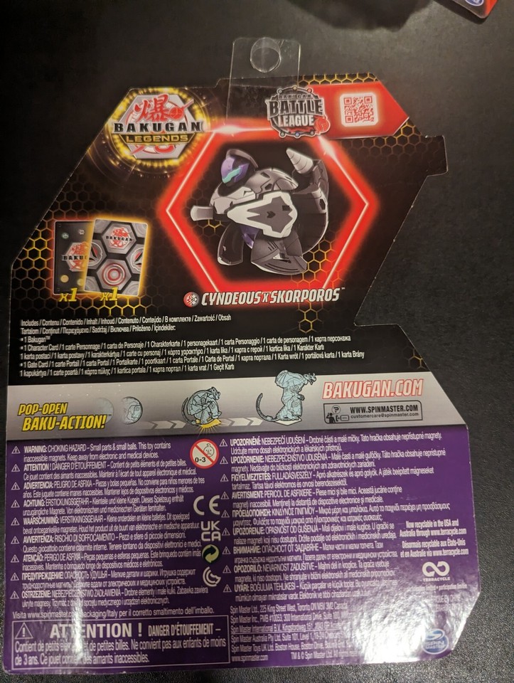 Bakugan Legends Black Darkus CYNDEOUS x SKORPOROS Action Figure NEW | eBay