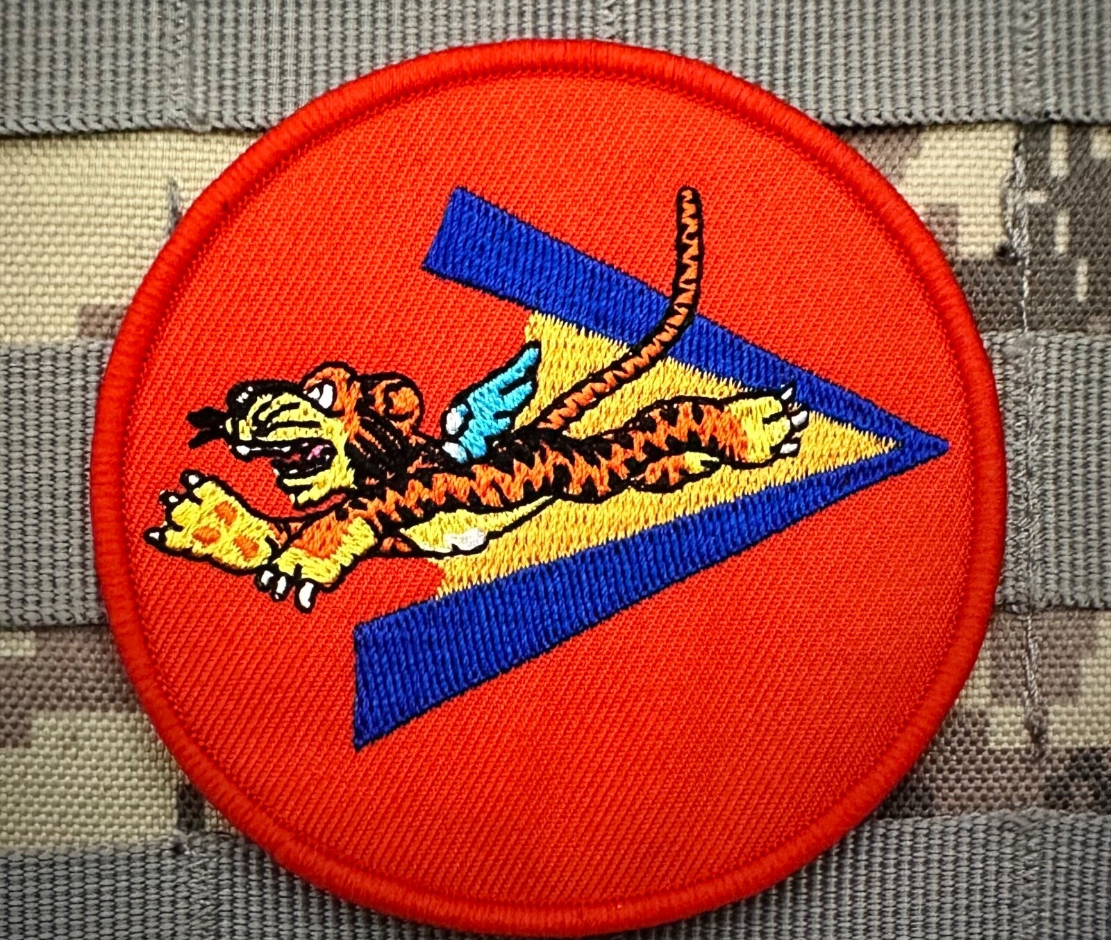 FAMOUS "FLYING TIGERS" AMERICAN VOLUNTEER GROUP (AVG) EMBROIDERED IRON ...