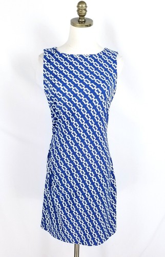 J. McLaughlin Womens Catalina Cloth Sheath Dress Size S Blue White ...