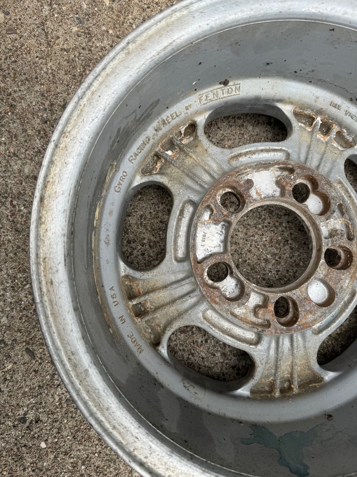 Pair 14X6 Fenton Gyro Slot Mag Racing Wheels Unilug 5 X 4.5 4.75 GM ...