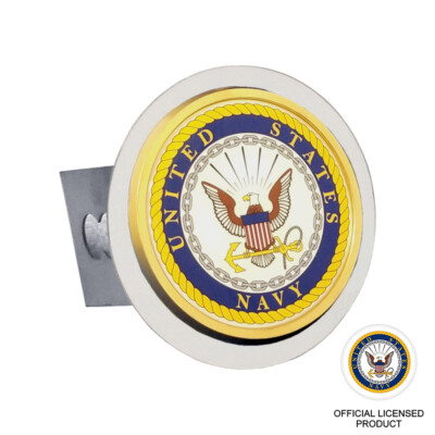 Au-tomotive Gold U.S. Navy Mirrored Chrome Trailer Hitch Plug | eBay