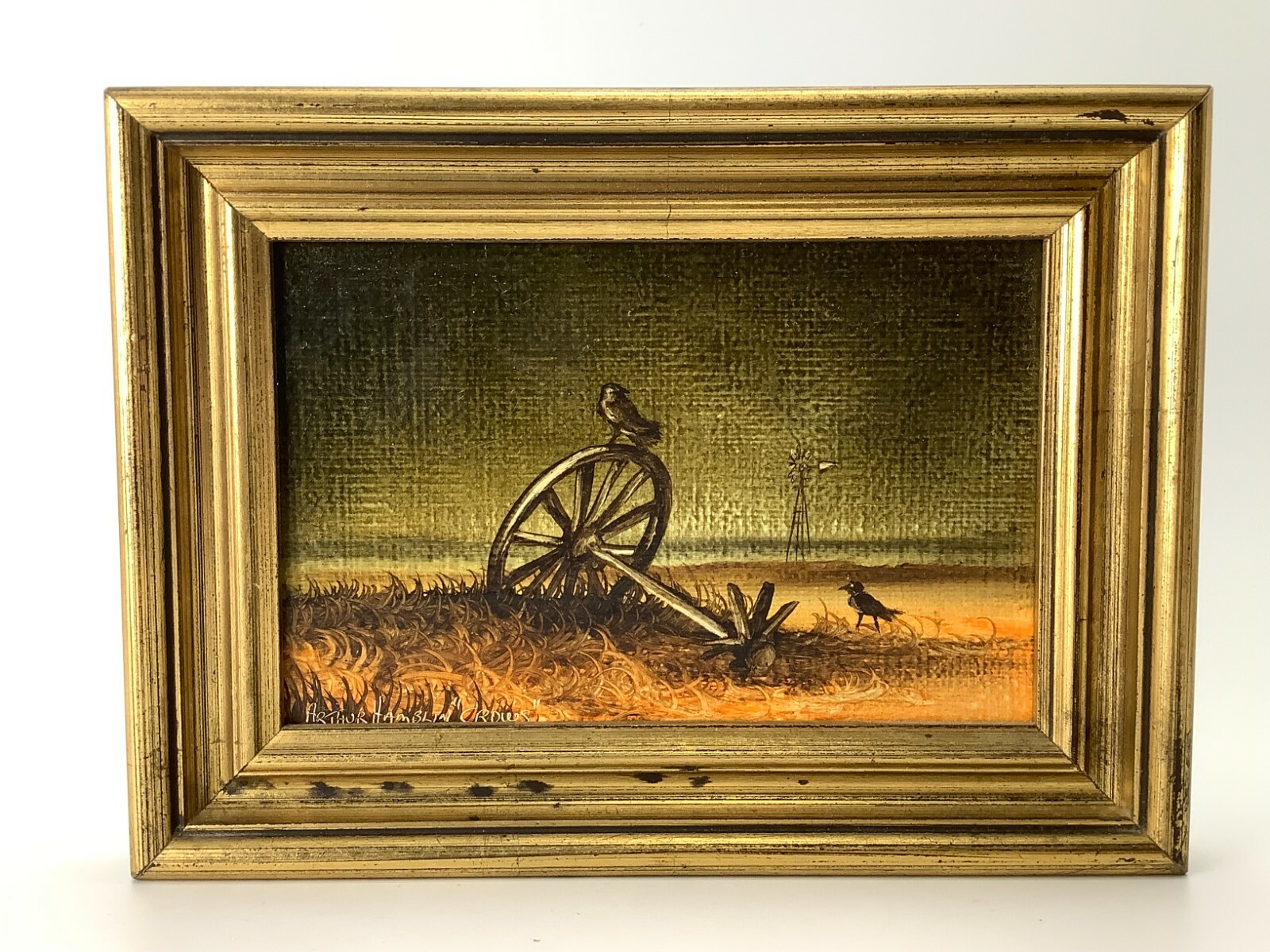 1975 Arthur Hamblin Original Oil on Board "Crows" | eBay