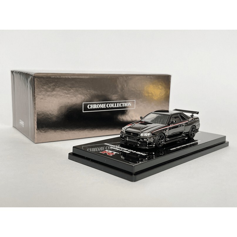 INNO64 1:64 Nissan Skyline GT-R R34 Nismo R-Tune Chrome Black Hobby ...
