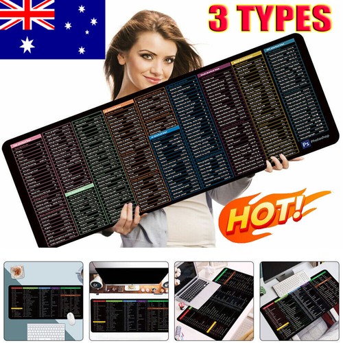 Excel Shortcuts Cheat Sheet Office Mouse Pad Keyboard Mats Desk Giant ...