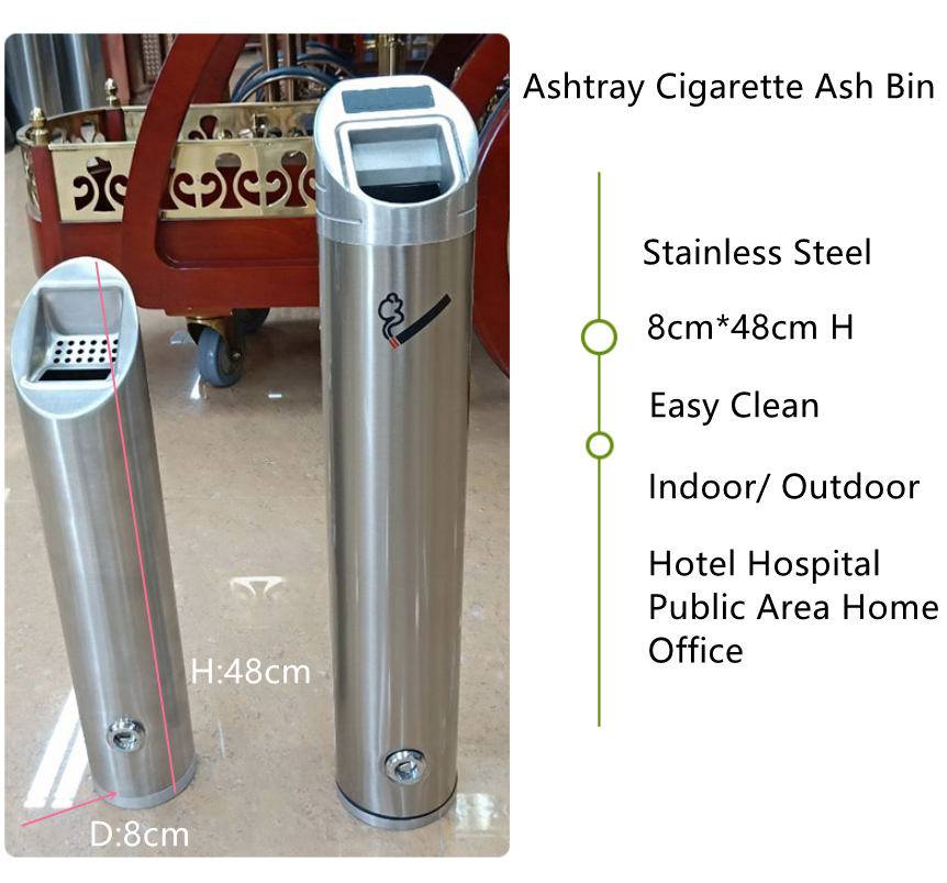 Ash bin Ashtray lockable Outside Steel Smoking Wall Mounted Box Tray ...