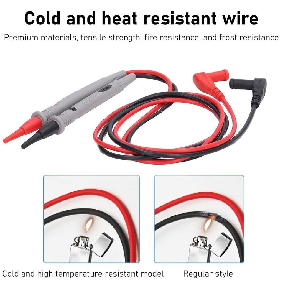 2Sets Multimeter Test Leads for Fluke Meter Electrical Alligator Clip ...