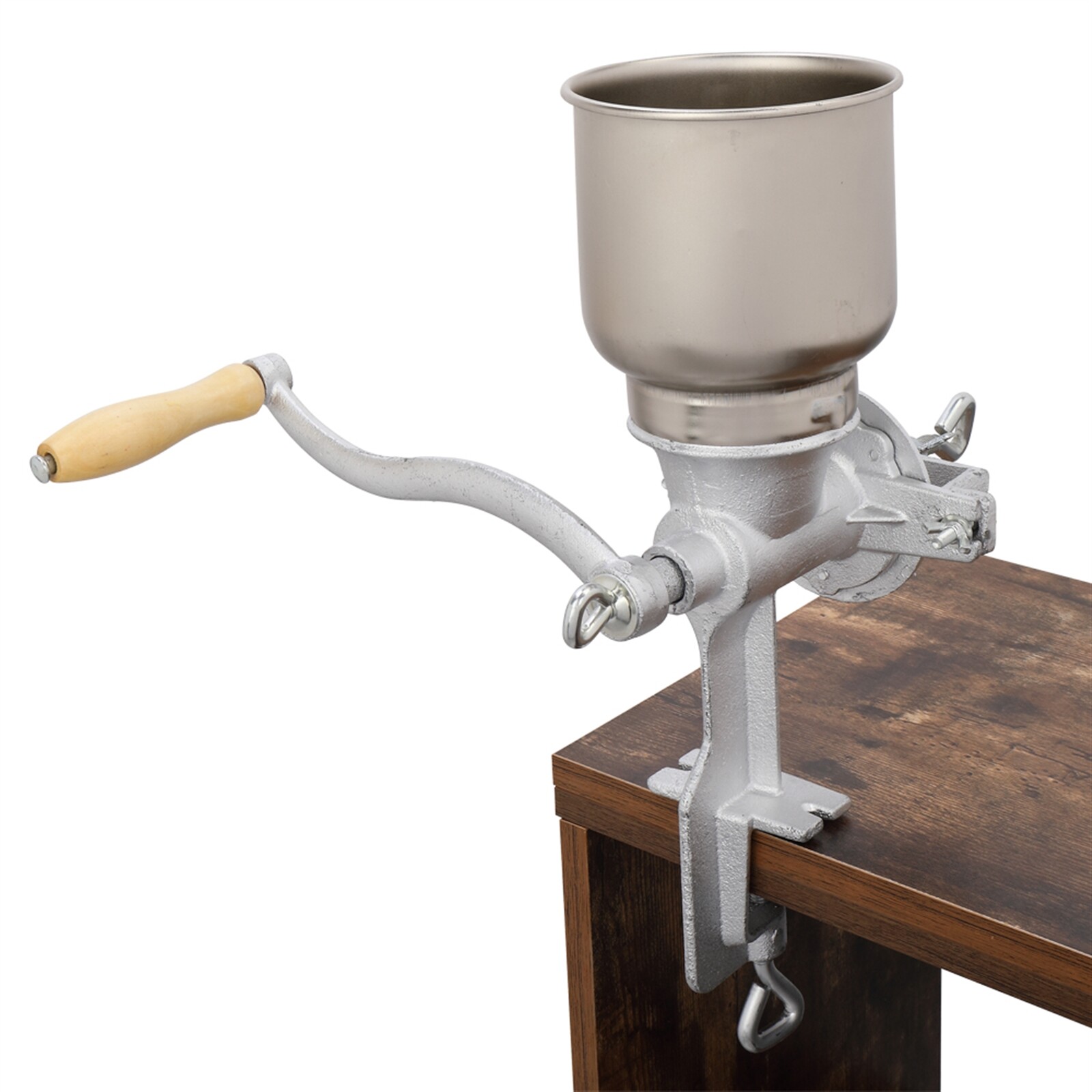 Hand Crank Grain Mill Table Clamp Manual Corn Grain Grinder for Wheat ...