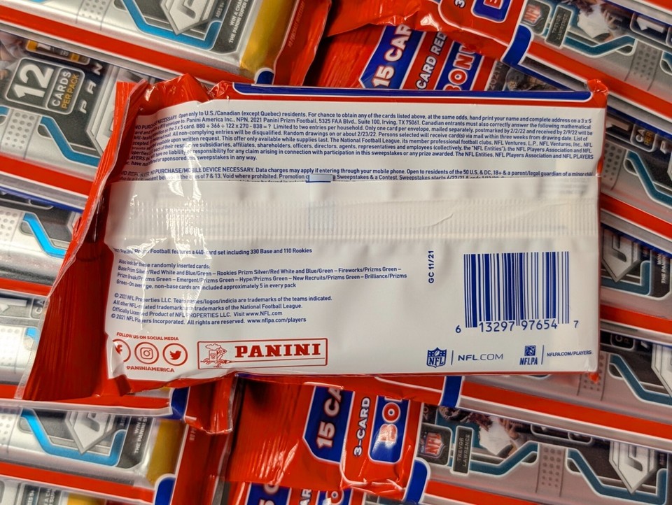 LOT of (49) 2021 Panini Prizm Football Cello Packs Sealed Trevor ...