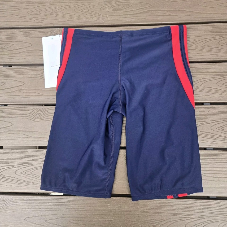 The Finals Boys Mens Red Navy Nylon Drawstring Reactor Swim Jammer Size ...