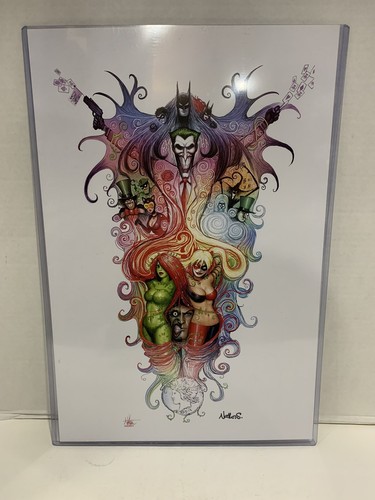 Nathan Szerdy SIGNED Batman Pinup Art Print Joker Harley Quinn ...