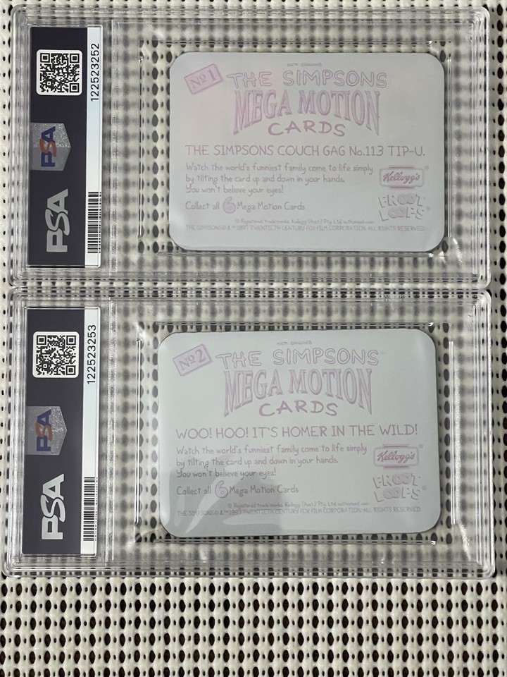 1997 Australia's Kellogg's The Simpsons Mega-Motion Set & 2 Bart Knows ...