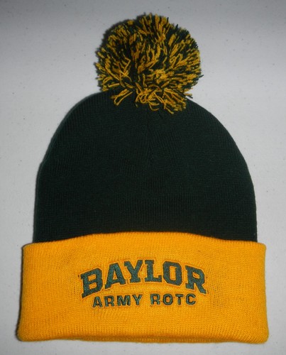Baylor University BU Bears Army ROTC Logo Winter Beanie Pom Hat Cap | eBay