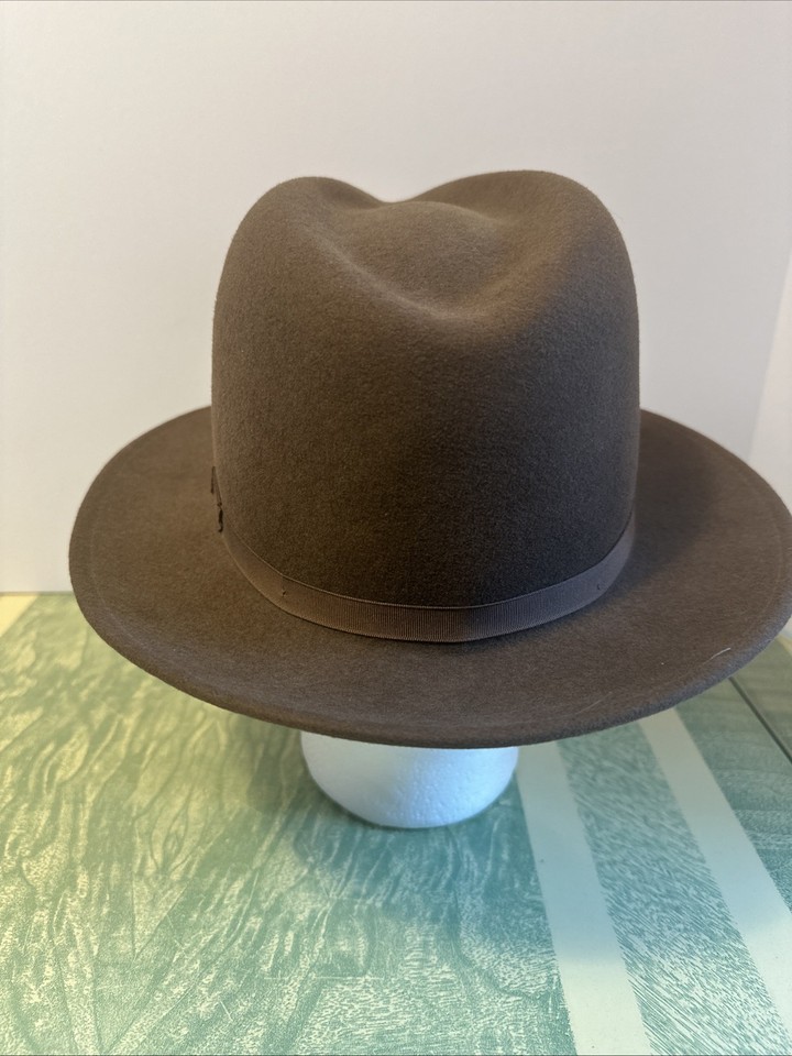 Country Gentleman Felt Wilton Fedora 100% Wool Hat Brown Size XL EUC | eBay