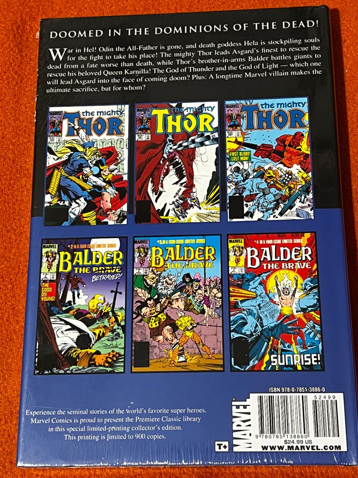 Thor: Balder the Brave Marvel Comics Premier Classics Hardcover *Brand ...