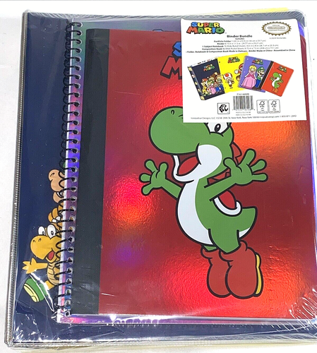 Super Mario Binder, Portfolio Folder, Composition Book & Subject ...