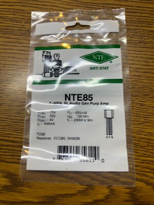 NTE85 NPN General Purpose Transistor | eBay