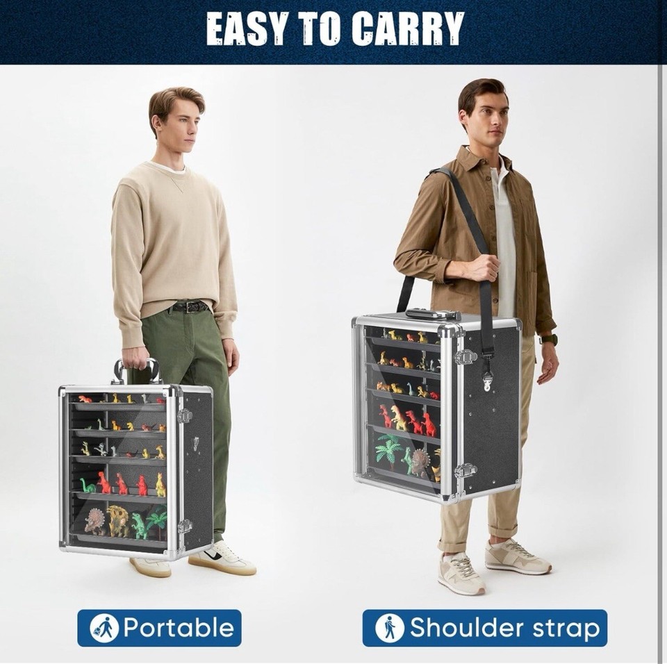 Miniatures Storage Case with 5 Metal Trays Adjustable Shoulder Strap | eBay