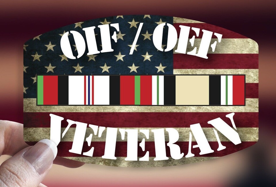 OIF OEF Operation Iraqi Enduring Freedom Veteran Decal Sticker US Flag ...