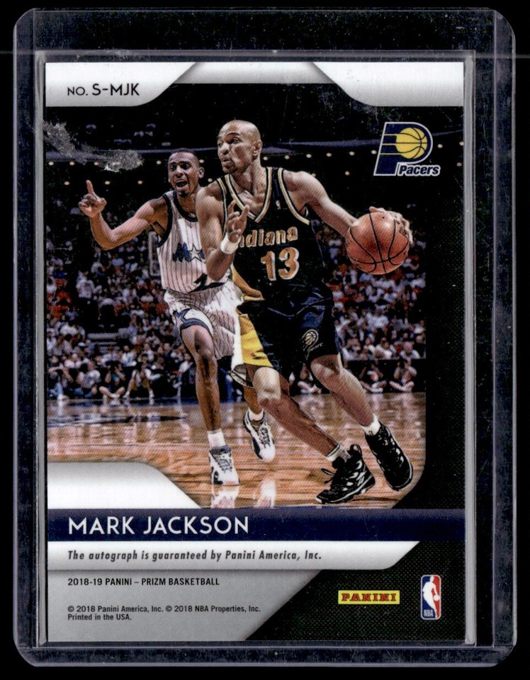 2018-19 Panini Prizm Signature Mark Jackson Auto Indiana Pacers #S-MJK ...