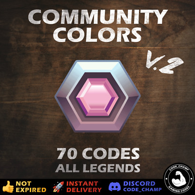 Brawlhalla Community Colors v2 Codes - All Legends | eBay