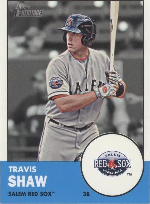 2012 Topps Heritage Minor League Edition - Travis Shaw #97 (RC) for ...