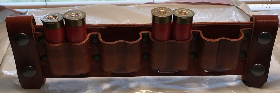 SASS TAN LEATHER 12 GA.SHOTGUN SHELL BELT SLIDER COWBOY ACTION CAS | eBay
