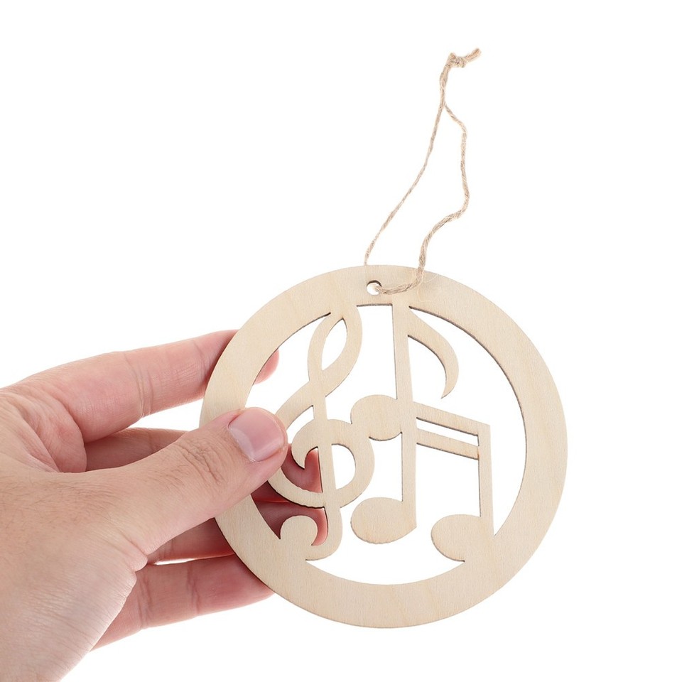 10pcs Music Note Wood Cutouts - Blank Wooden Music Symbol Shapes For ...