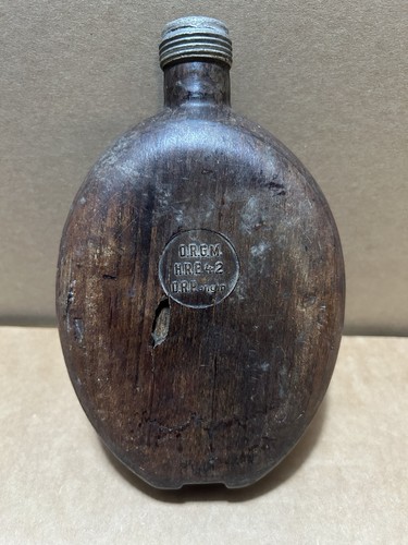 Original-Authentic WW2 WWII Relic German "Coconut" Flask Aluminum mfr ...