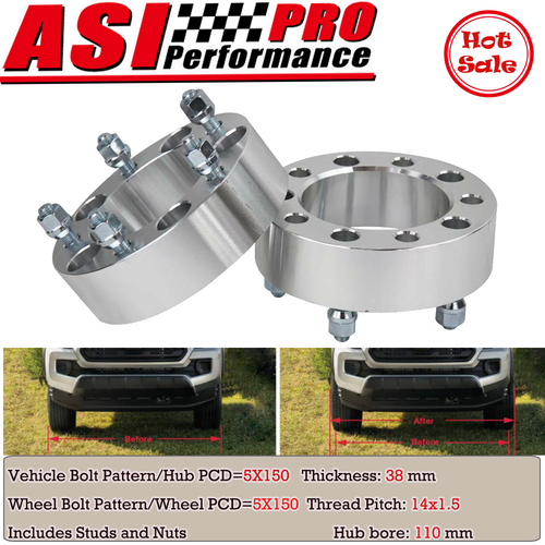 38mm Wheel Spacers For Toyota Landcruiser 100 105 200,205 70 76 78 ...