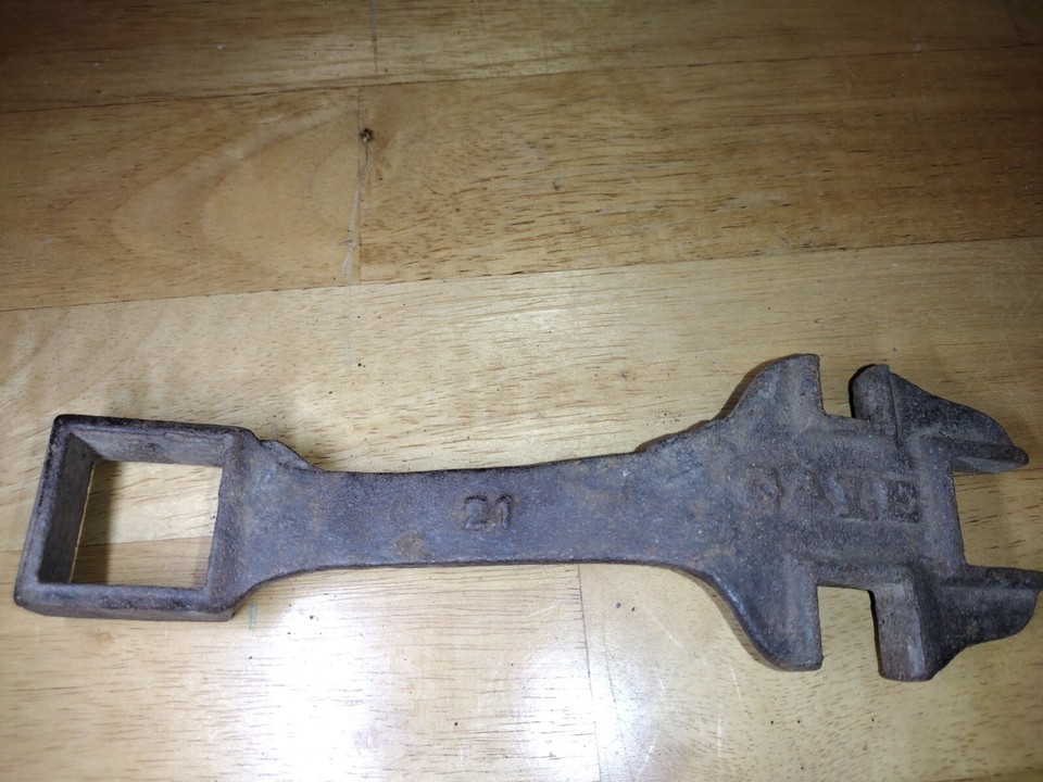 ANTIQUE "GALE" BUGGY WRENCH MULTITOOL, 3x OPEN + CLOSED SQUARE ENDS | eBay
