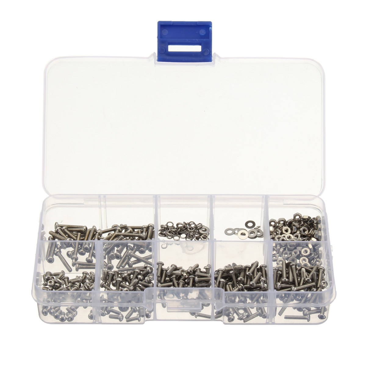 600pcs M2(2mm) A2 Stainles Steel Bolts With Hex Nuts Screws Assortment ...