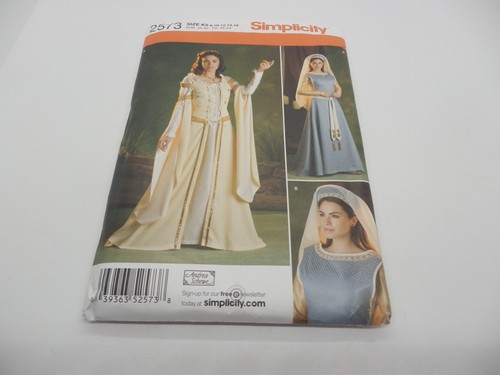 Simplicity 2573 Misses Medieval Renaissance Costume Dress Sewing ...
