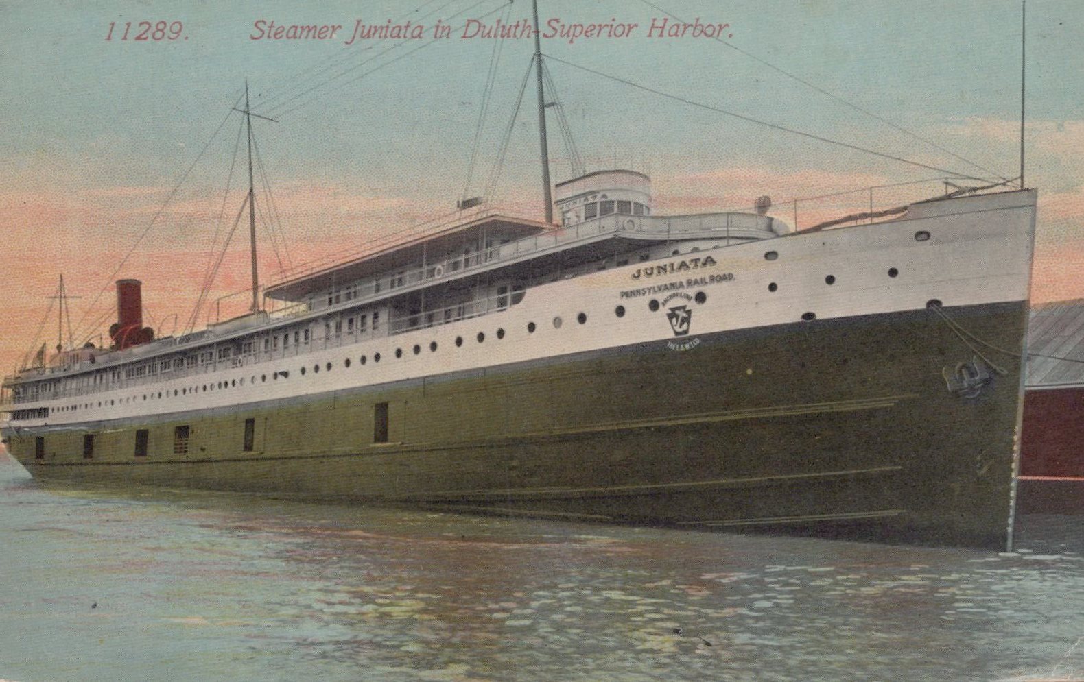 ZAYIX Postcard Great Lakes Steamer SS Juanita in Duluth Superior Harbor ...