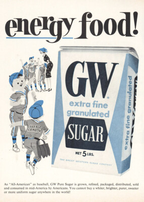 1963 GW Sugar: Energy Food Vintage Print Ad | eBay