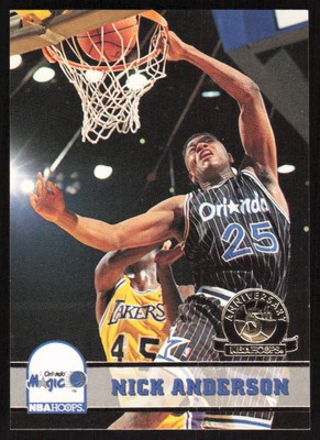 1993-94 Hoops Fifth Anniversary Gold Nick Anderson #152 Orlando Magic ...
