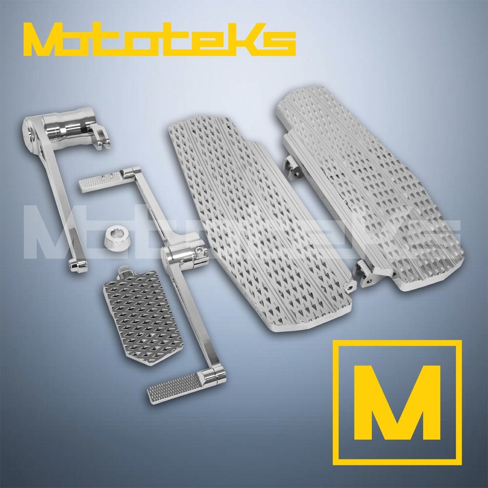 HARLEY TOURING FLOORBOARDS FORWARD FOOT CONTROLS CHROME FITS 2014 ABOVE ...