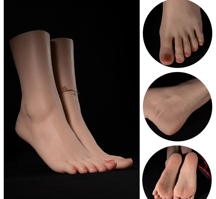 Mannequin Silicone Foot Model Simulation 1:1 Design Female Feet Jewelry ...