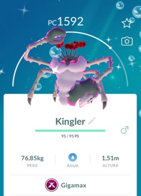 Shiny Gigantamax Kingler Pokemon Trade Go Trade Registered Only | eBay