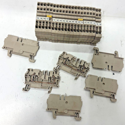 WEIDMULLER TERMINAL BLOCK LOT OF 27 24 AMP 800 VAC SPRING CLAMP FEED ...