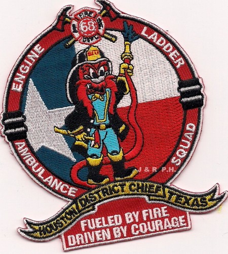 Houston Station-68 "Fueled by Fire", Texas (4" x 4.5" size) fire patch ...