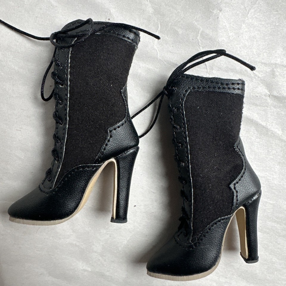 TONNER RTB-101 VDC GRACE & LACIE 16” DOLL BLACK VICTORIAN LACE-UP BOOTS ...