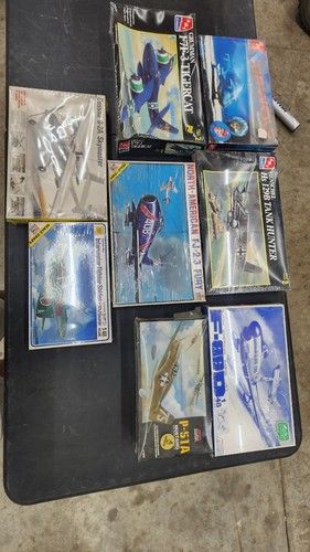 Lot Of 8 Model Airplanes 1/48 Scale Mixed Brands Amt Otaki Testors ...
