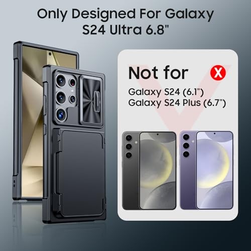 Samsung Galaxy S24 Ultra Wallet Case with RFID Blocking, Camera Cover ...