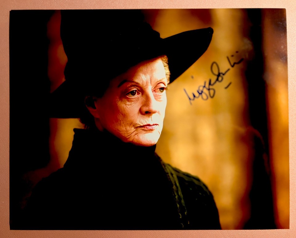 MAGGIE SMITH Signed•Professor McGonagall *HARRY POTTER*•Piece of the ...