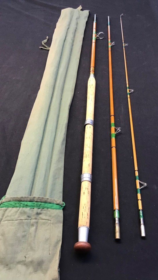 Vintage Marco The Test 10ft 6" split cane Carp fishing rod 7oz test ...