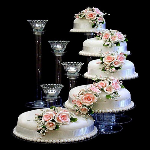 5 Tiers ACRYLIC Clear CAKE STAND Wedding Birthday Cupcake Display Cake ...