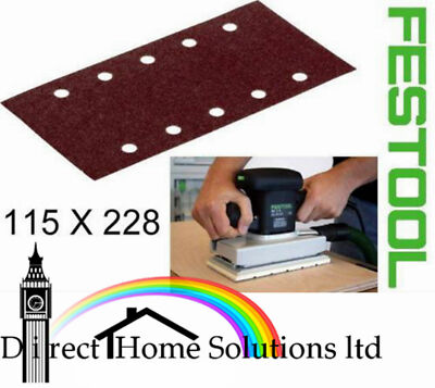 Festool Rubin P80 Grit Sandpaper Sheets 115X228 Sanding Paper RS2E ...