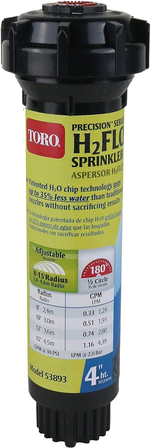 4 - Toro 53893 Precision H2FLO 4-Inch Sprinkler Pop Up with Nozzle Half | eBay