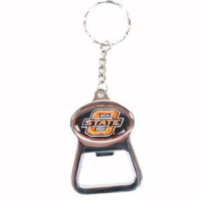 Oklahoma State Cowboys Metal Key Chain And Bottle Opener W/domed Insert ...